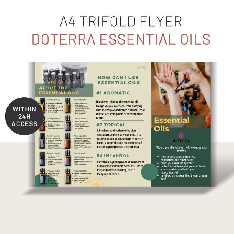 Trifold Custom DoTERRA Flyer Ätherische Öle Flyer Wellness - Etsy.de