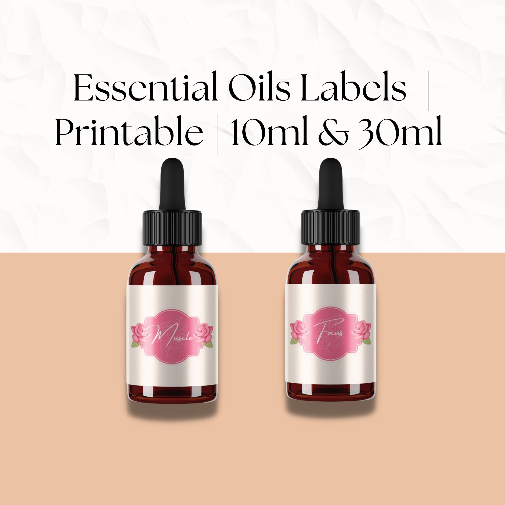 Essential Oils Labels , Printable Essentials Oils Label 10ml & 30ml ...