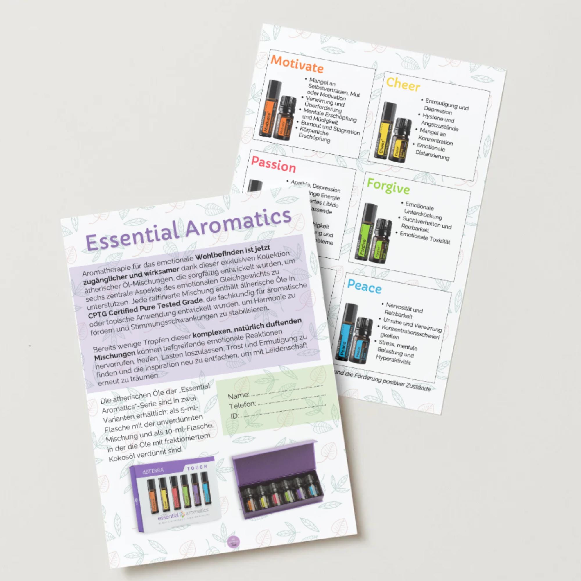 Essential Aromatics Flyer | Doterra Kit Marketing | Druckbar ...