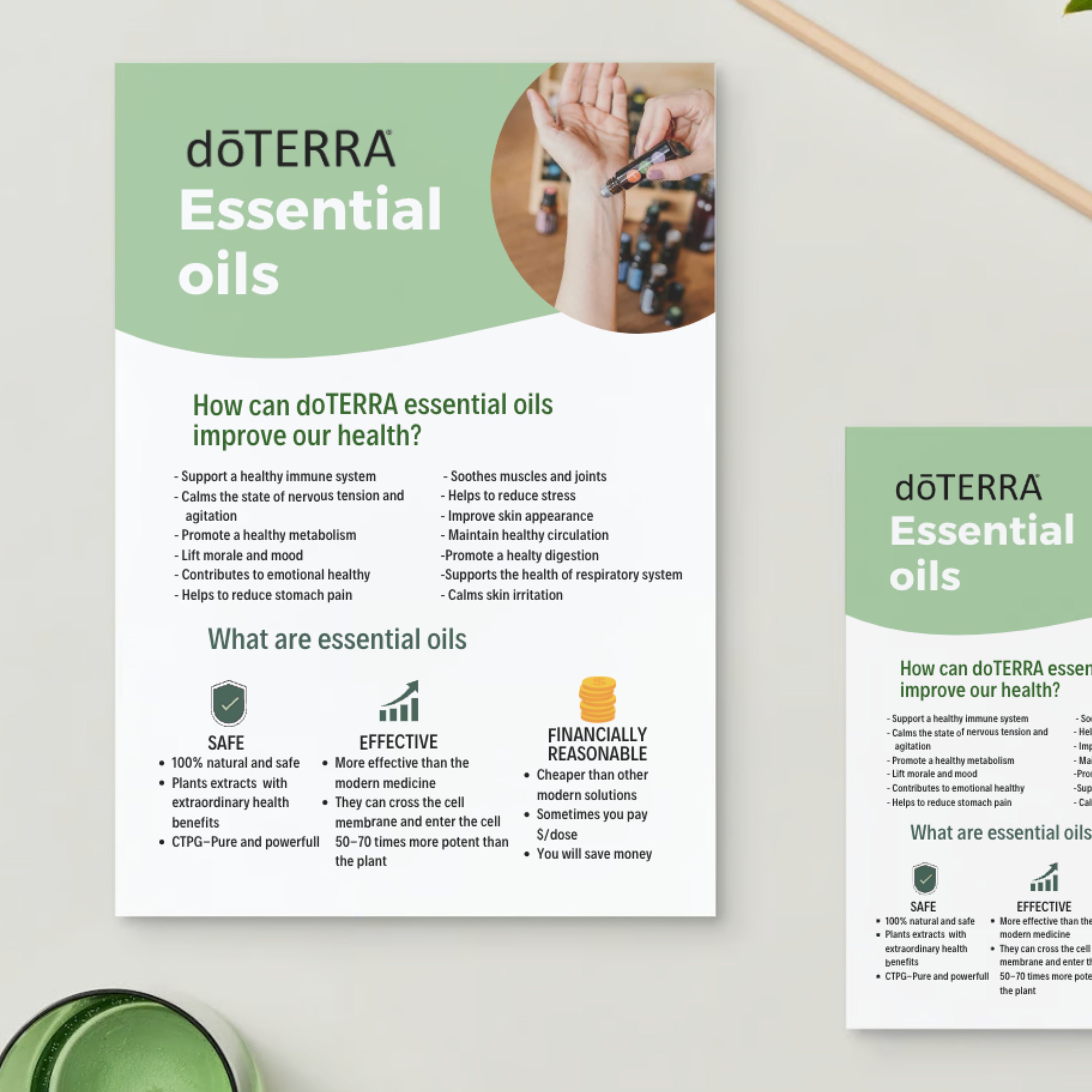 A5 Doterra Custom Flyer, Essential Oils Flyer, Wellness Advocate ...