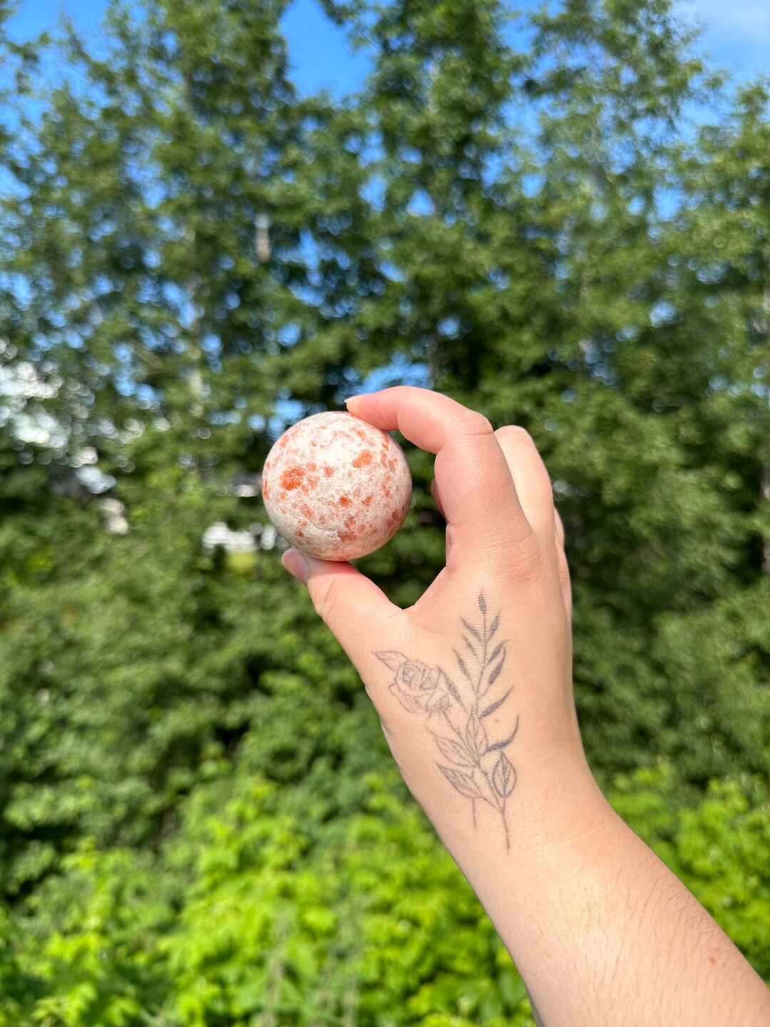 Sunstone Sphere (50mm), Luck and Fortune Stone - Etsy