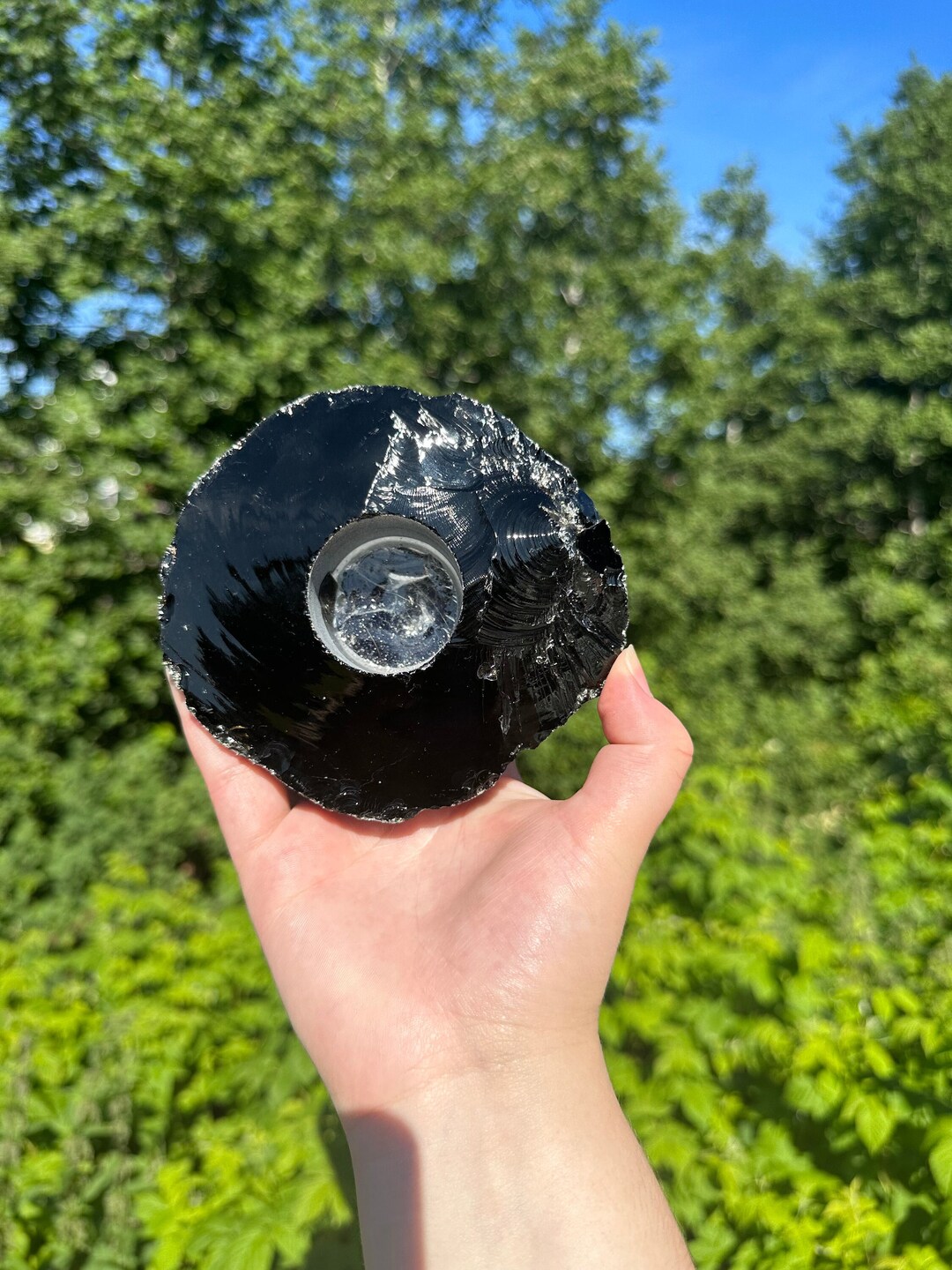 Black Obsidian Tea-light Holder - Etsy
