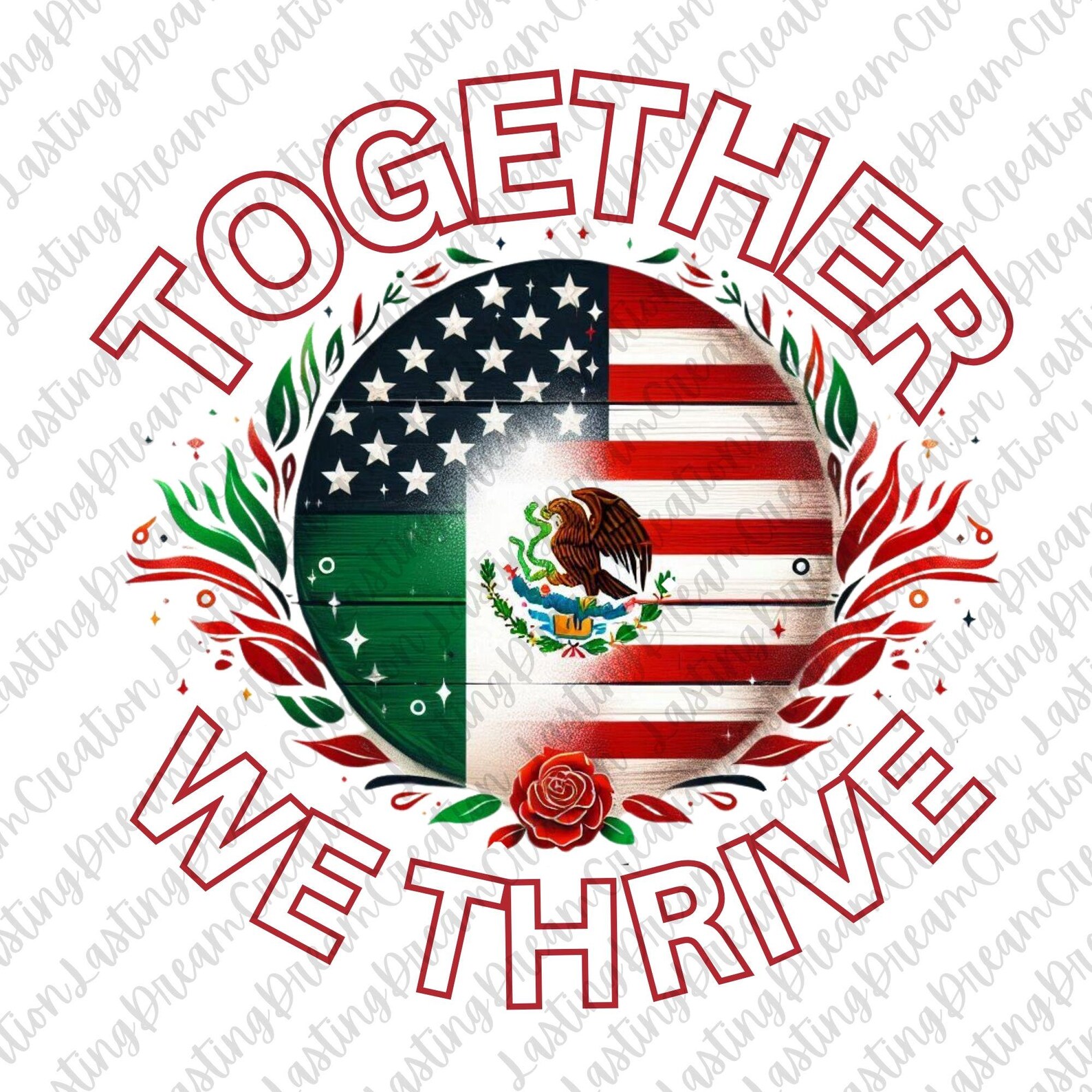 Mexican and USA Flag PNG for Unity and Pride - Etsy