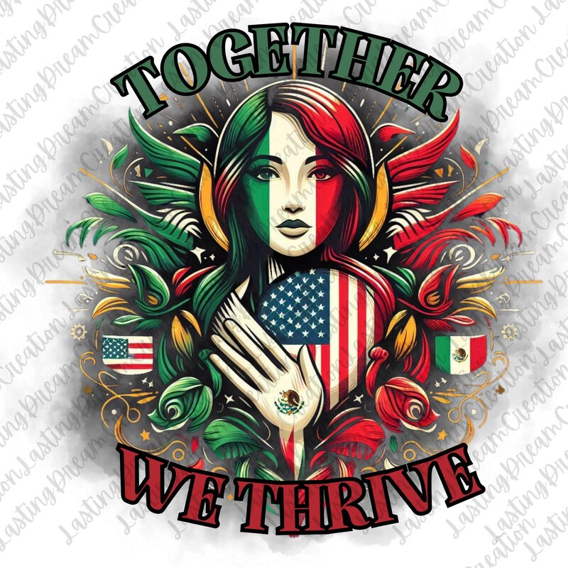 Mexican and American Flags Together - Etsy