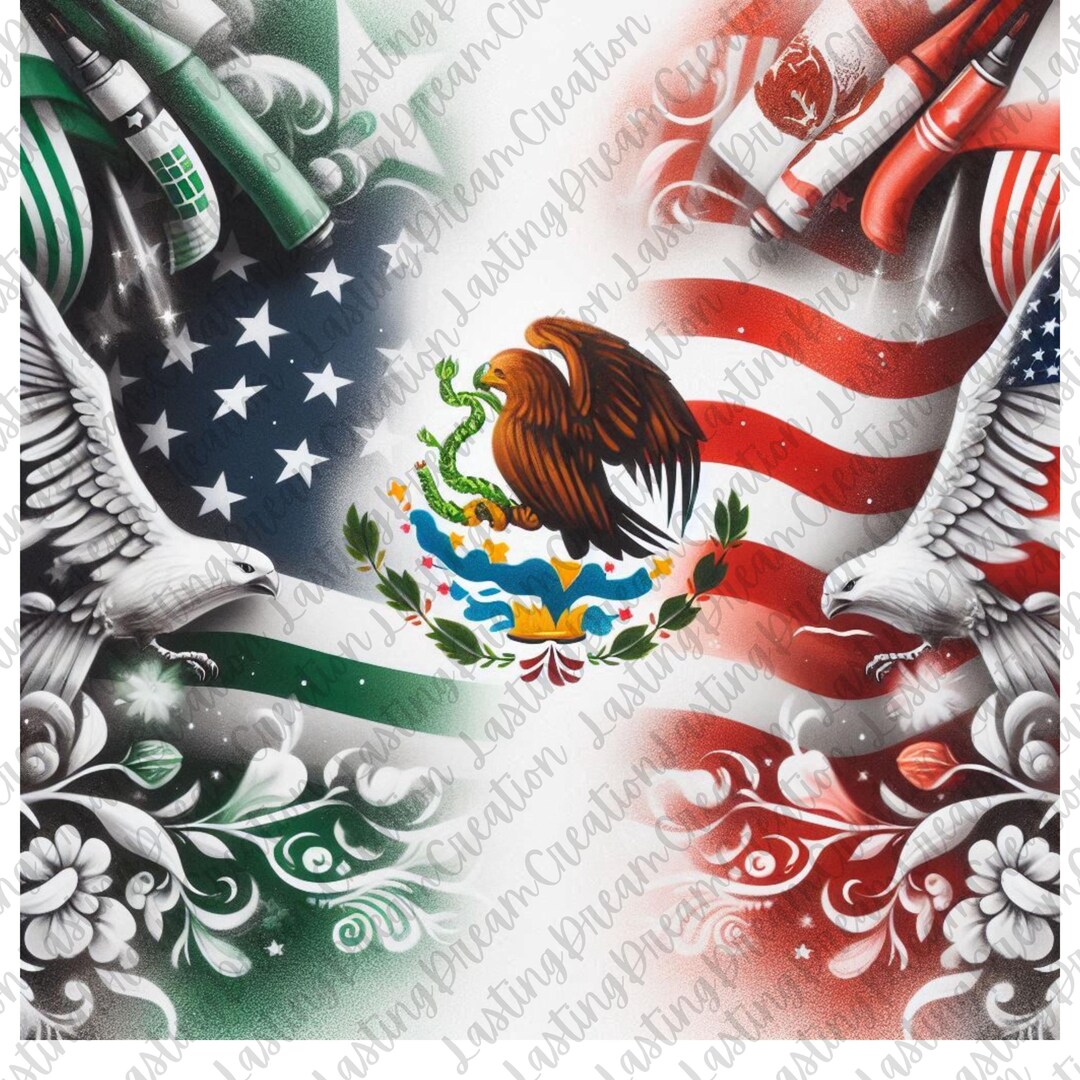 Unity Mexico Tumbler Digital File, America Tumbler PNG, Mexico America ...