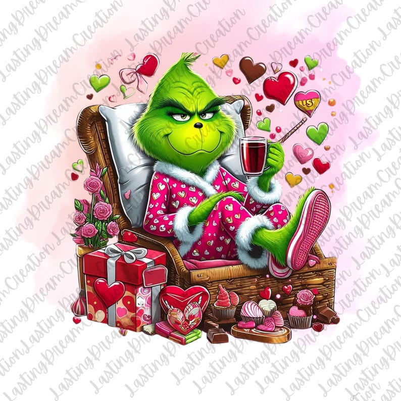 Valentine Png, Grinch Png, Valentine Grinch Digital Download, AI ...