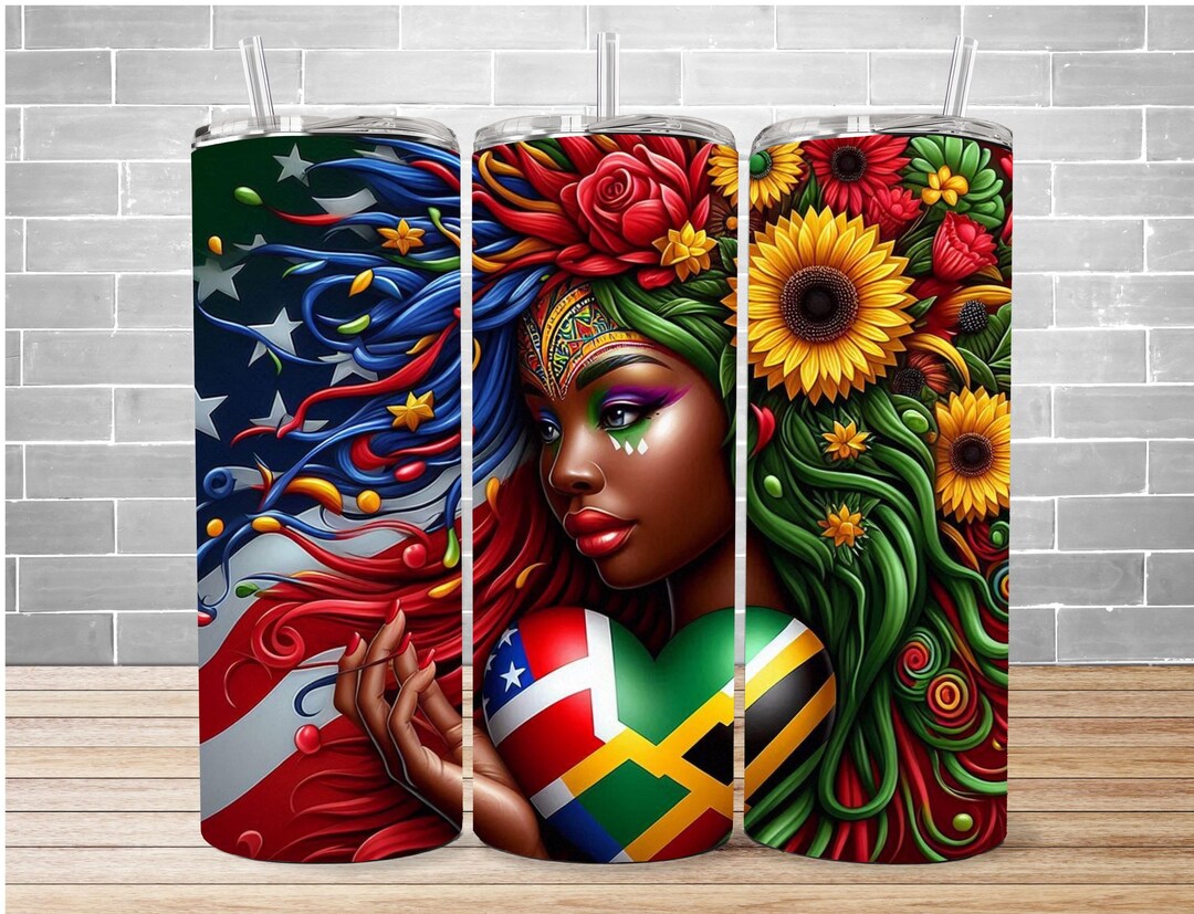 African Sublimation Tumbler Wrap Design, Digital Download, PNG File ...