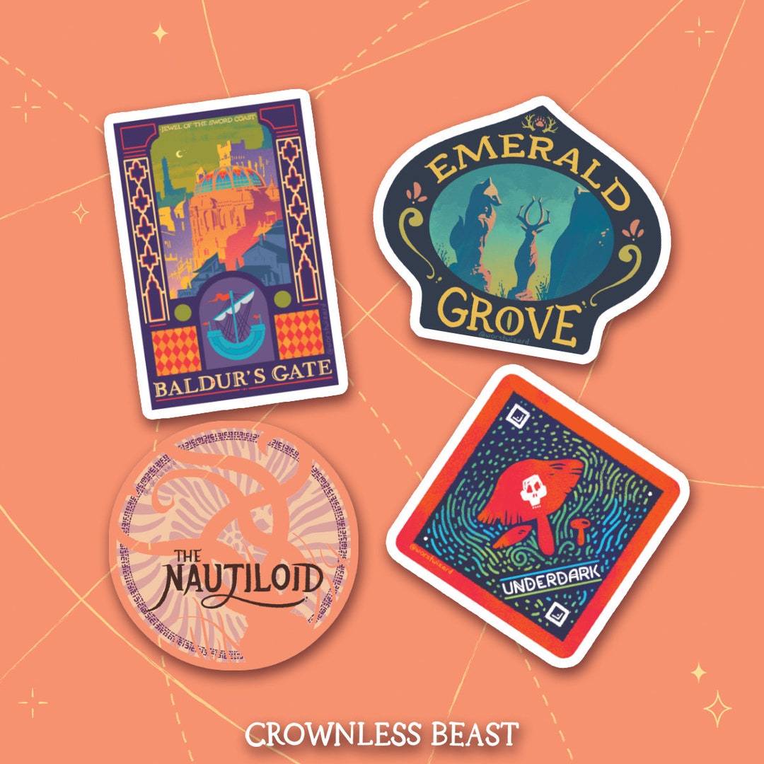 Baldur's Gate Travel Sticker Pack - Etsy