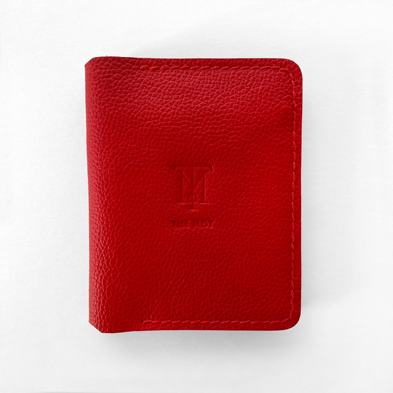 Red Leather Wallet - Etsy