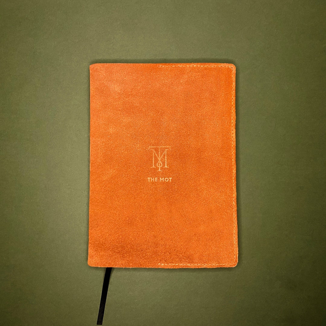 Leather Yearly Notebook in a Suede Cover With Inner Pocket / Yearly ...
