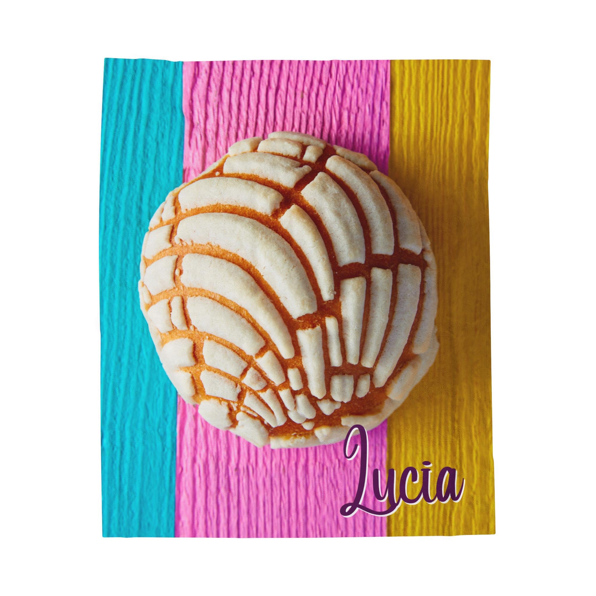 Concha Mexican Pan Dulce Custom Gift Plush Throw Blanket Personalized ...