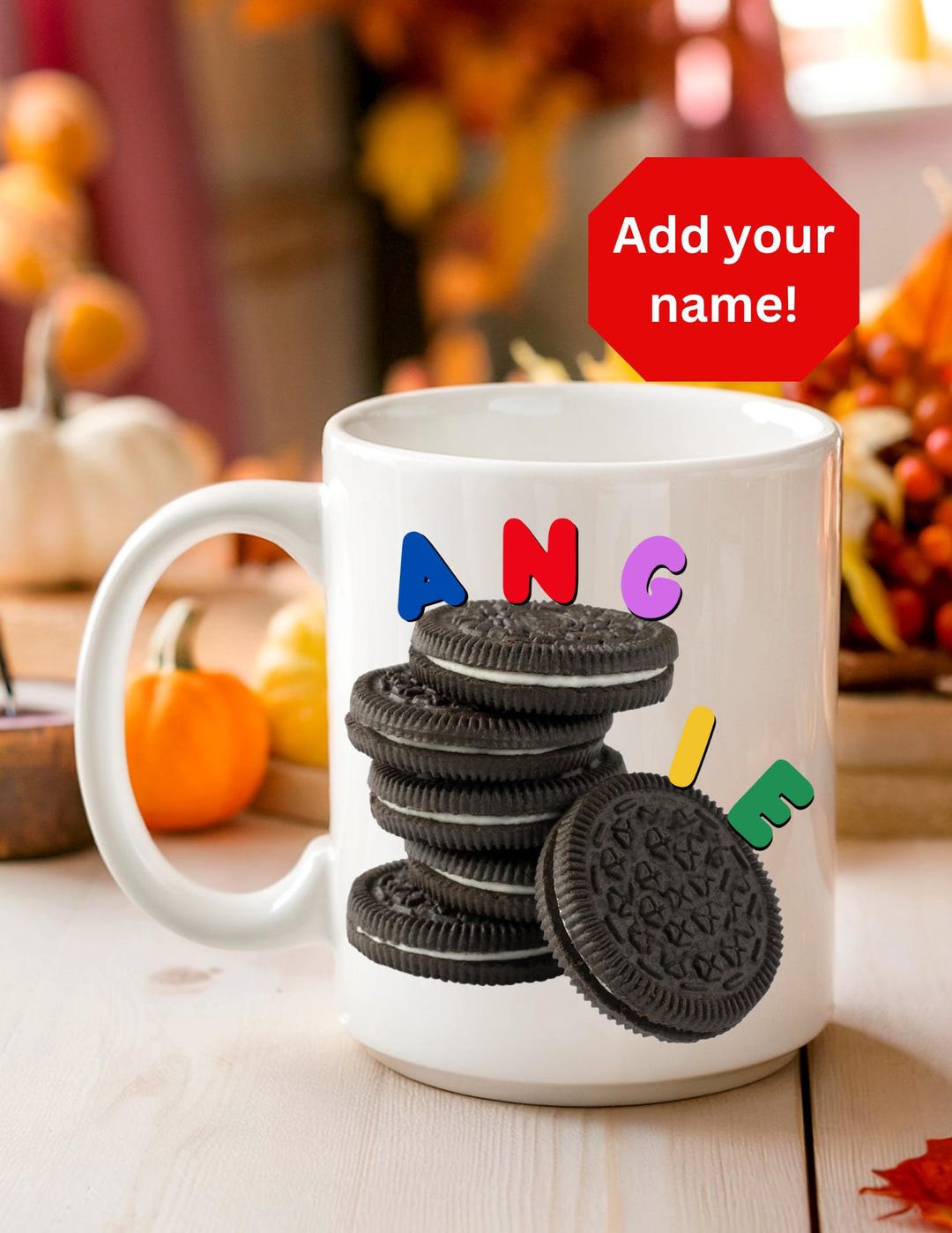 Oreo Cookies Style Custom Photo Mugs Gift for Food Lovers 11oz, 15oz ...