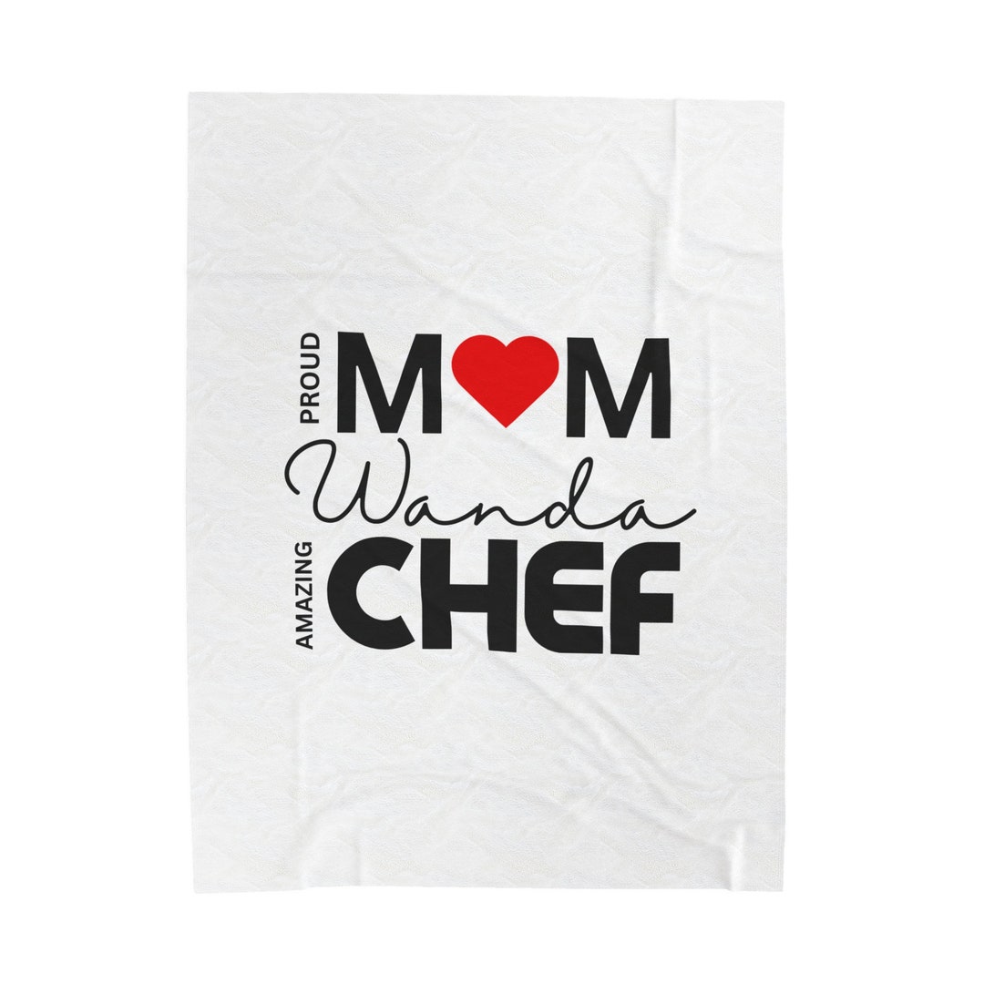 Custom Mom Chef Throw Blanket: Personalized Gift for Food Lover Mom ...