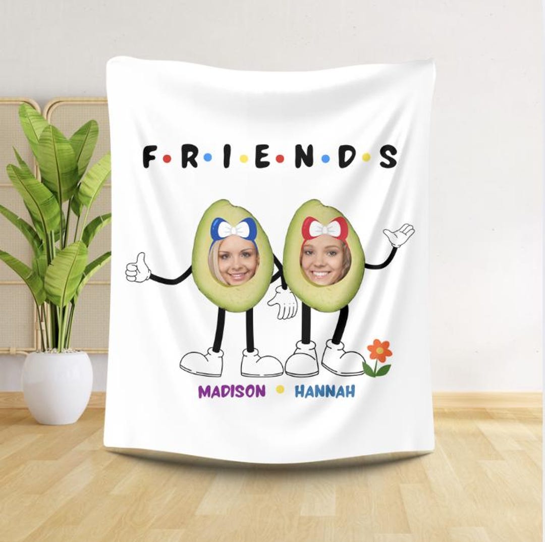 Custom Best Friend Avocados Blanket With Photos & Name, Funny ...