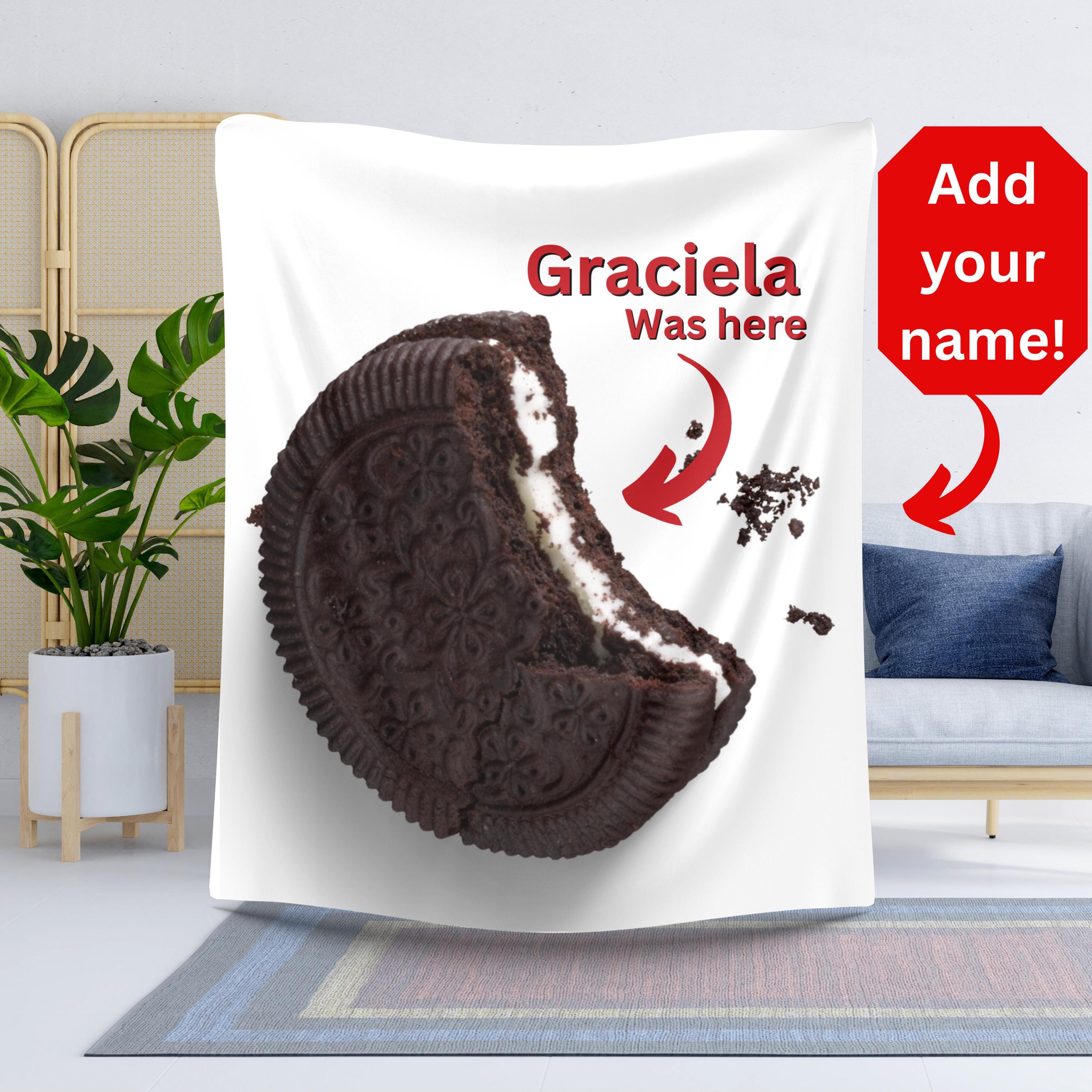 Oreo Cookies Style Custom Gifts Food Blanket With Name Personalized ...