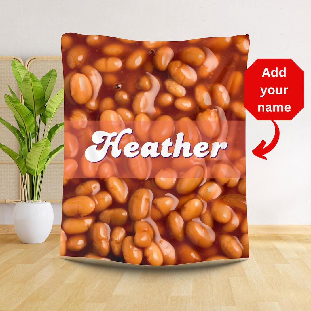 Beans Lover Food Blanket With Name for Food Lovers Custom Gift ...