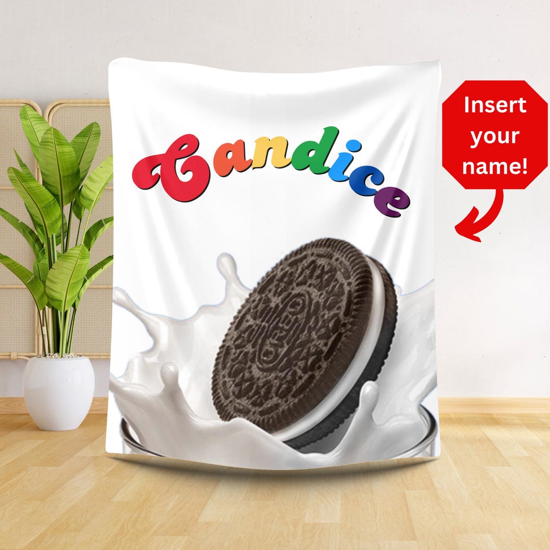 Oreo Cookies Custom Gifts Food Blanket With Name Personalized Gift for ...