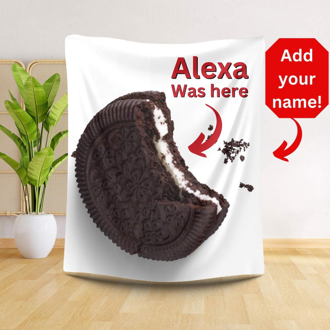 Personalized Oreo Cookie Blanket: Custom Foodie Gift - Etsy