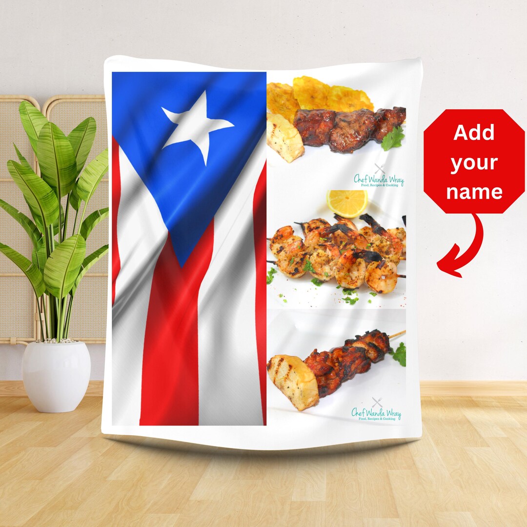 Puerto Rican Velveteen Plush Throw Blanket A Warm Tribute to Puerto ...