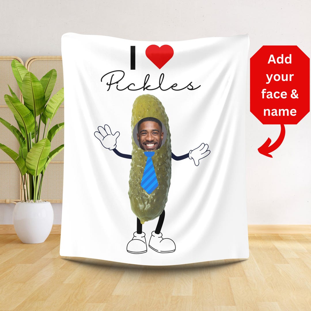 Personalized Pickle Blanket: Custom Photo Gift for Foodies - Etsy