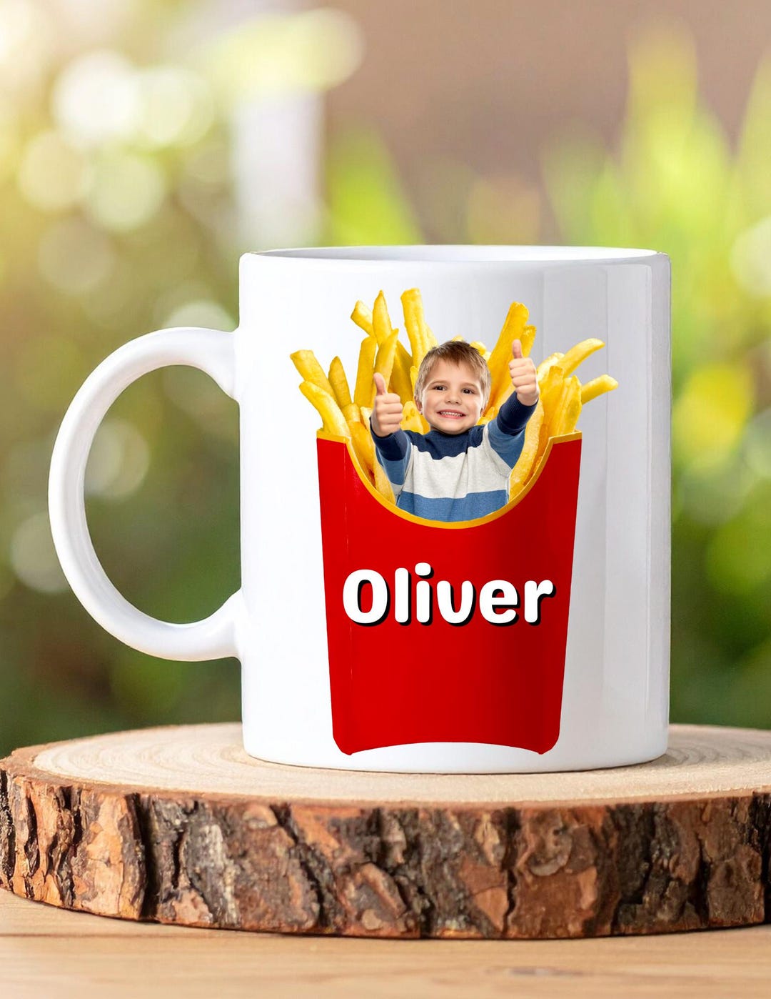 Custom French Fries Lovers Mug With Photo & Name, Funny Personalized ...