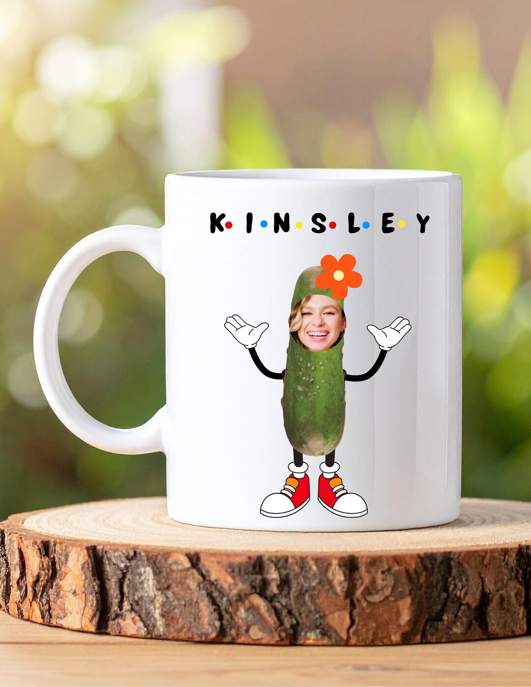 Custom Pickle Mug With Photo & Name, Funny Personalized Foodie Coffee ...