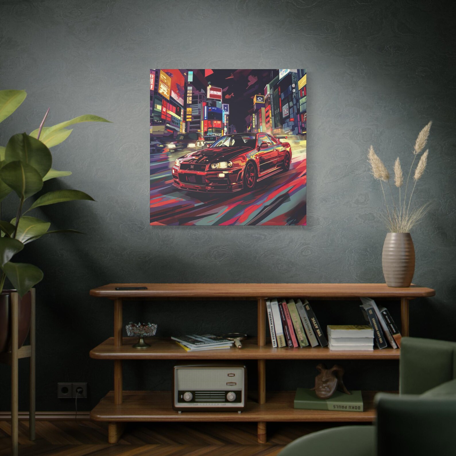 Retro Nissan Skyline GT-R Wall Art - Urban Street Racing Canvas Print ...