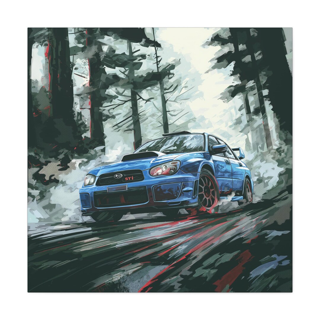 Vibrant Subaru WRX STI Wall Art, Matte Canvas Print, Perfect for Car ...