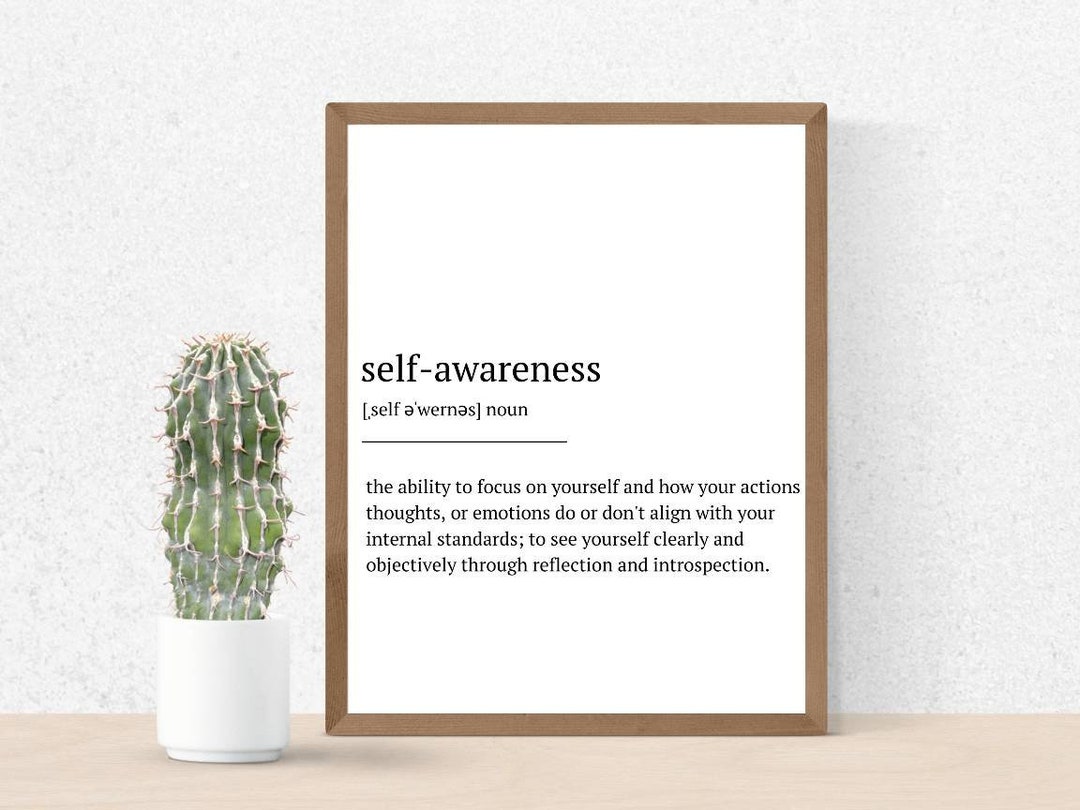 Self-awareness Definition Poster - Etsy
