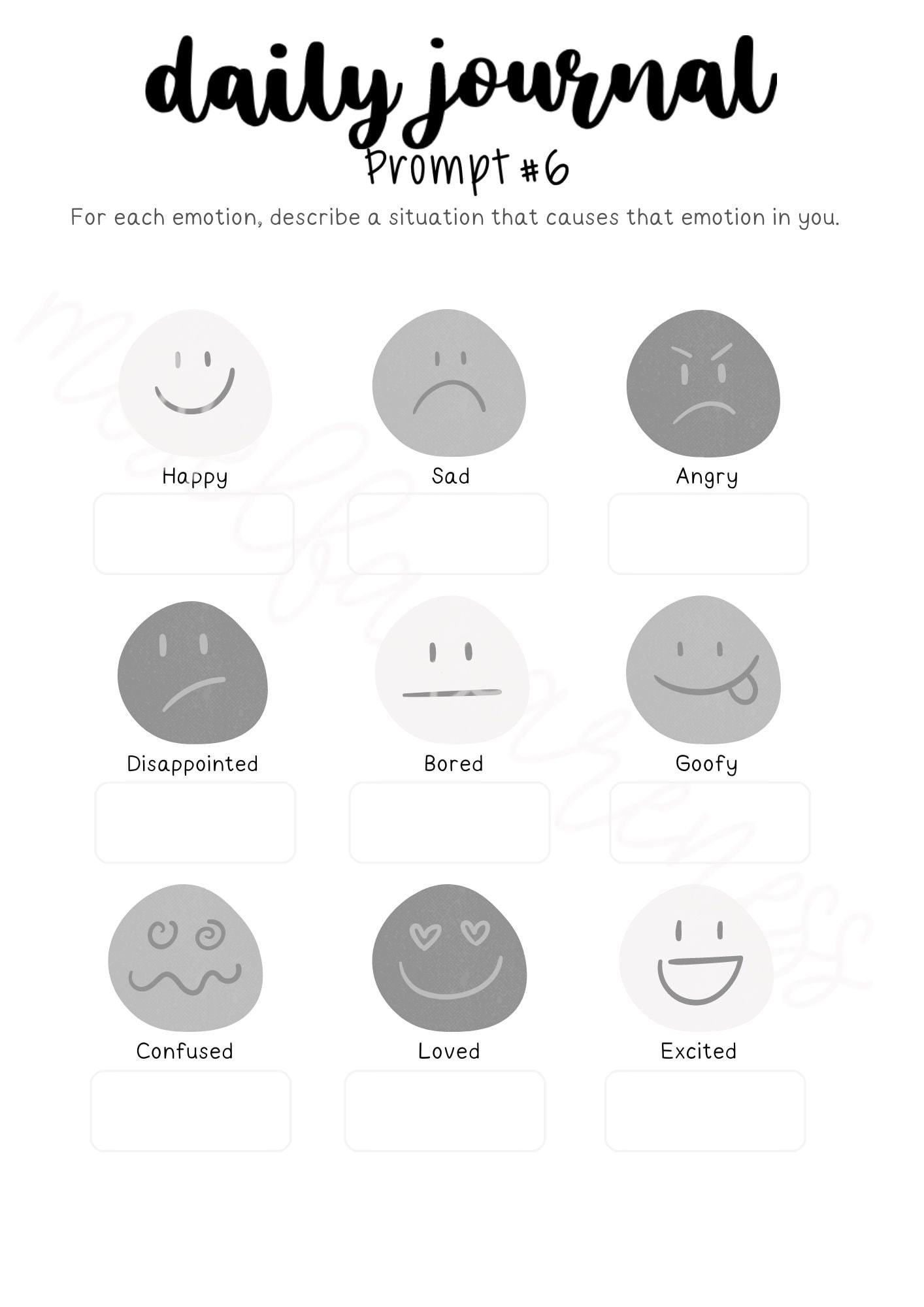 Worksheets for Developing Self-awareness Mental Health - Etsy