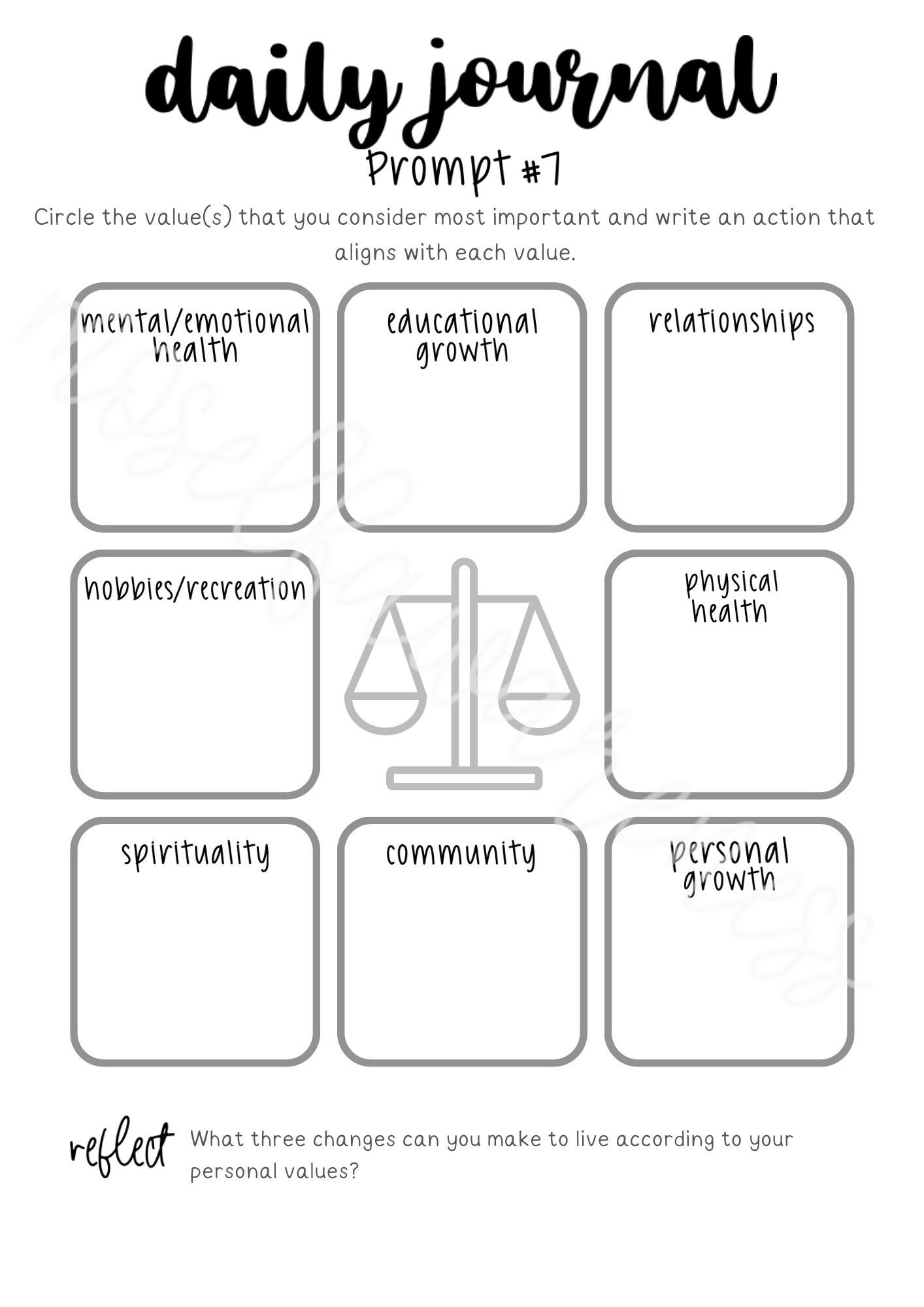 Worksheets for Developing Self-awareness Mental Health - Etsy
