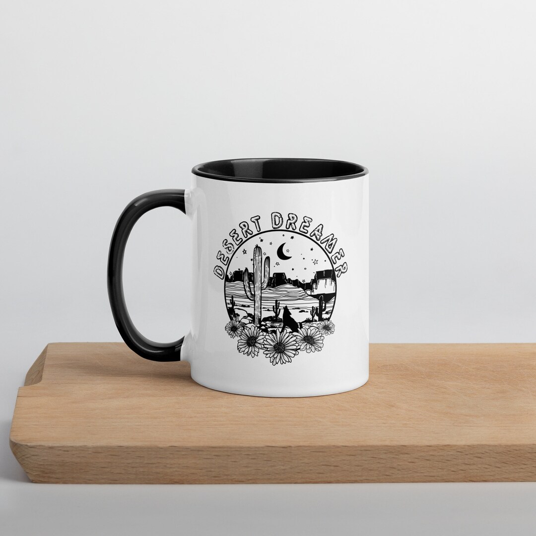 Desert Dreamer Mug With Color Inside, Desert Mug, Arizona Mug - Etsy