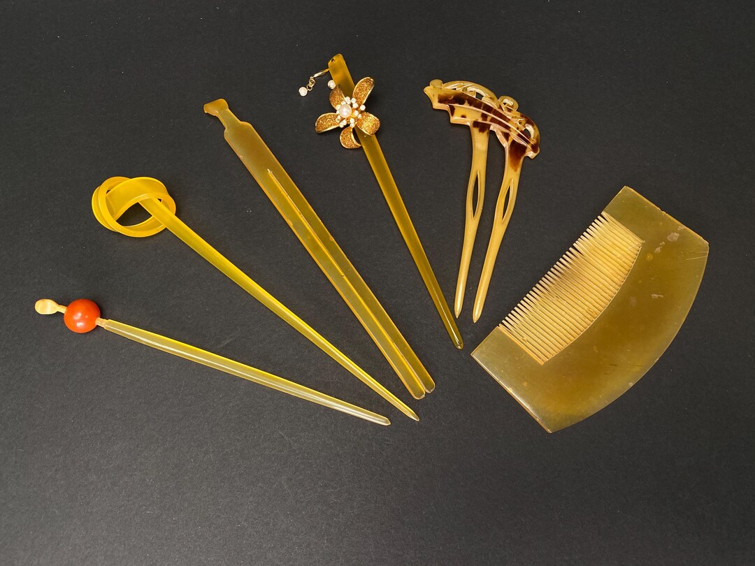 Japan Kanzashi Kimono Geisha, Yellow Lacquerware Hair Stick ...