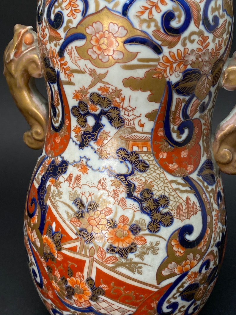 Japanese Antique Imari Vases in Gourd Form, Porcelain Ikebana Flower ...