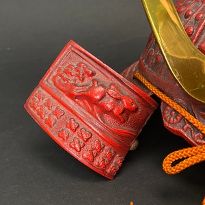 Japanese Stunning Samurai Red Kabuto, Metal Helmet, Iron Kabuto, Rabbit ...