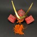 Japanese Stunning Samurai Red Kabuto, Metal Helmet, Iron Kabuto, Rabbit ...