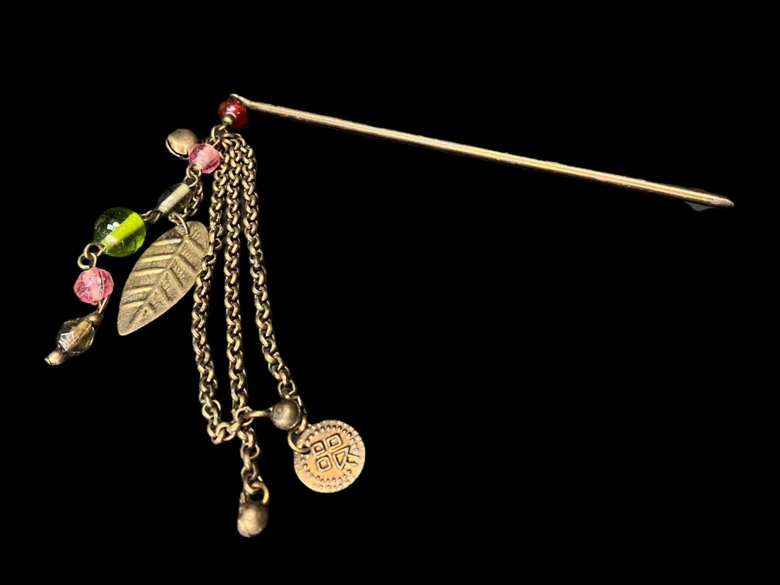 Japanese Kanzashi Antique Metalwork Hairpin Silver Hair Stick, Kogai ...
