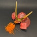 Japanese Stunning Samurai Red Kabuto, Metal Helmet, Iron Kabuto, Rabbit ...