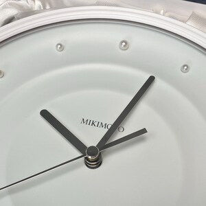 RARE Mikimoto 12pcs of Pearl Wall Clock, Dia 7", Table Clock With Stand ...