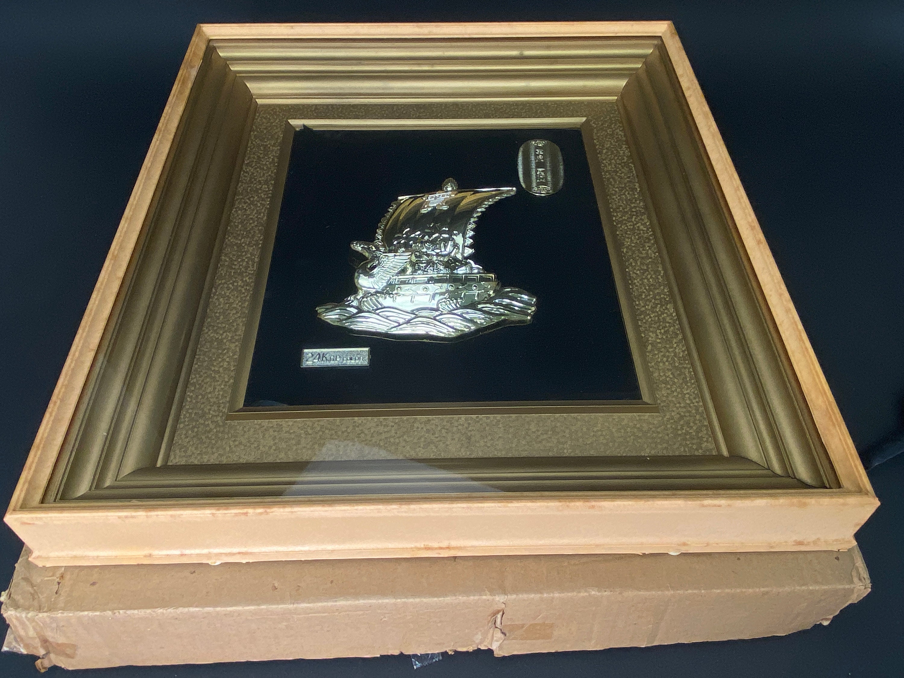Rare Japanese 24KGP Lucky Treasure Ship 3D Figurine Wooden - Etsy