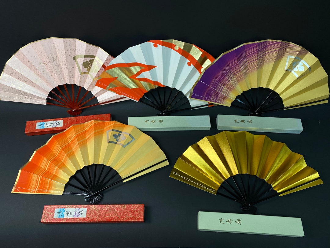Japanese Lacquer Folding Fan: Traditional Sensu Dance Ougi, Mai Ogi ...
