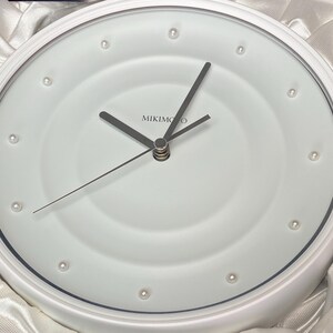 RARE Mikimoto 12pcs of Pearl Wall Clock, Dia 7", Table Clock With Stand ...