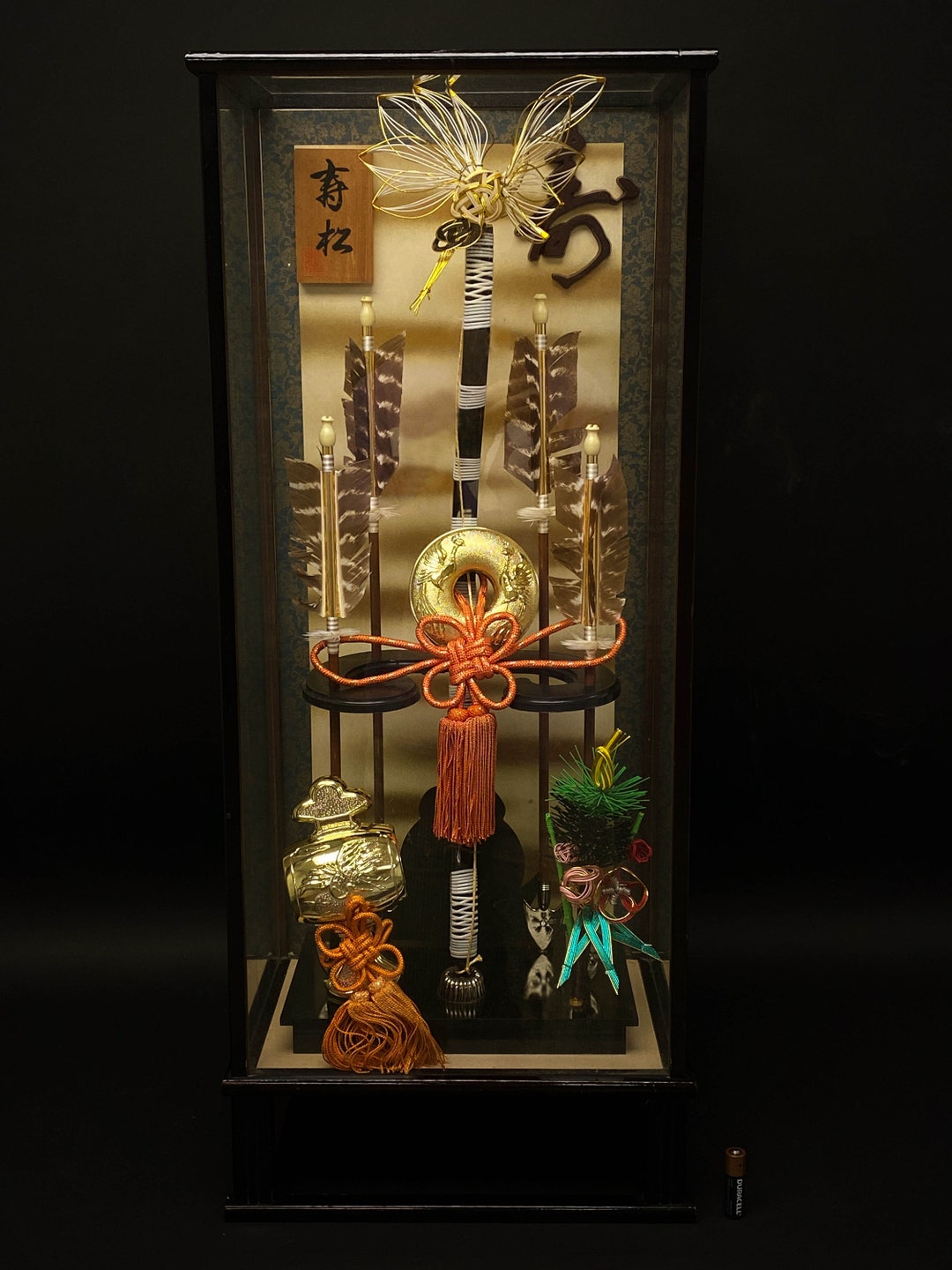 Japanese Hamaya Evil Destroy Bows With Glass Case, Home Decoration ...