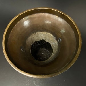 Shiun Ikebana Bronze Vase, Japanese Ikenobo Vase With Engrave, Made in ...