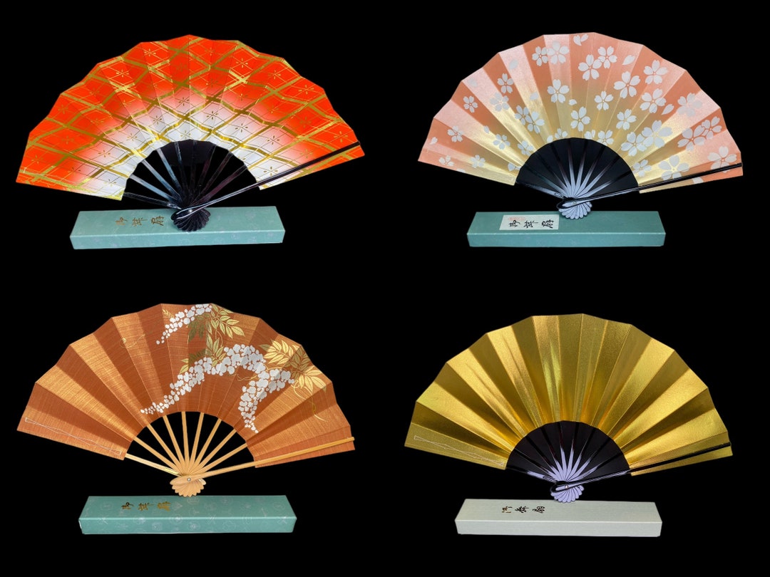 Japanese Dance Ougi, Folding Fan Traditional Sensu , Red & Gold, 11.5"(29cm)mai Ogi Sensu, in ...