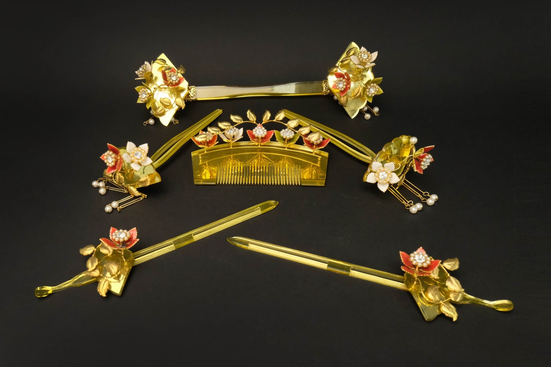 Japanese Hair Ornament, Kanzashi Raden Kimono Geisha, Hairpin, Bride ...
