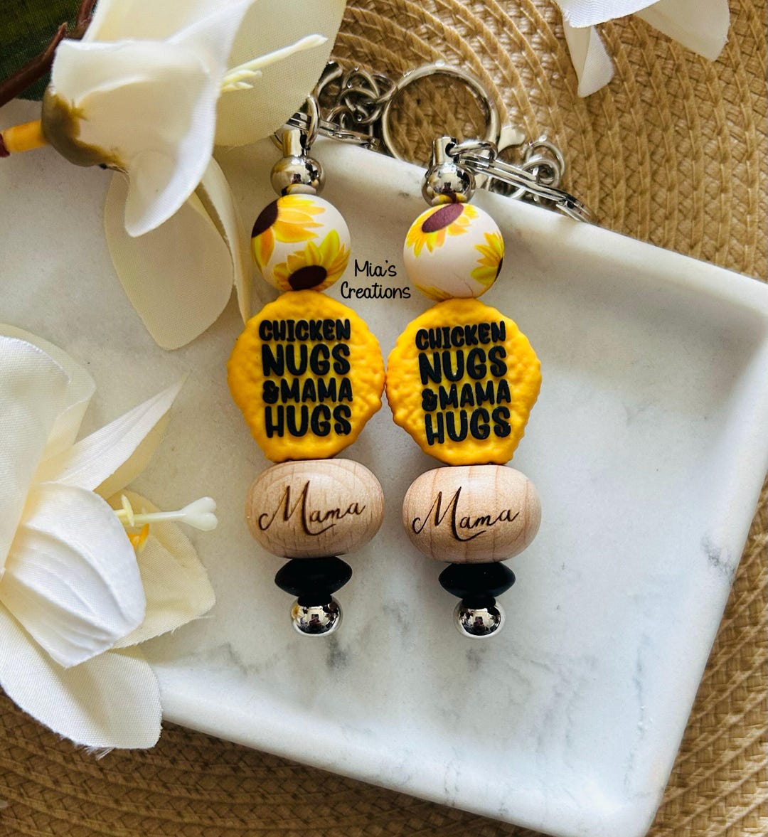 Chicken Nuggets Key Chain | Chicken Nugs | Mama Hugs Key Chain | Mama ...
