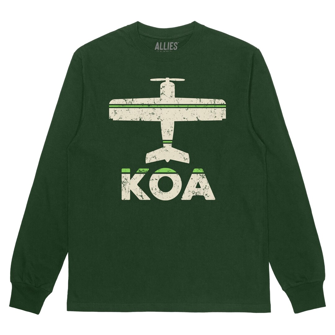 Kona KOA Airport Long Sleeve T-shirt | Vintage Retro Big Island Travel ...