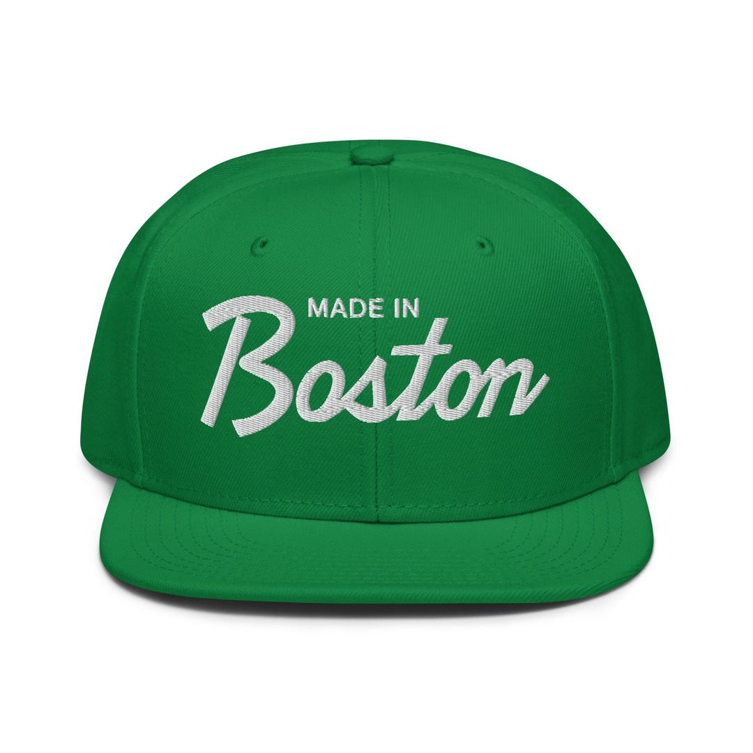 Made in Boston Snapback Hat | Retro Script Baseball Cap | Adjustable ...