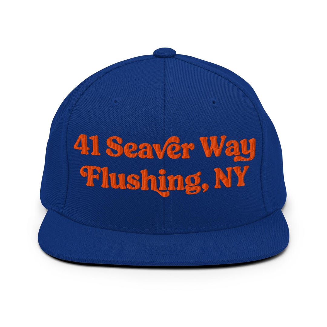 New York Baseball Stadium Queens Snapback Hat | NYC Flushing Stadium ...